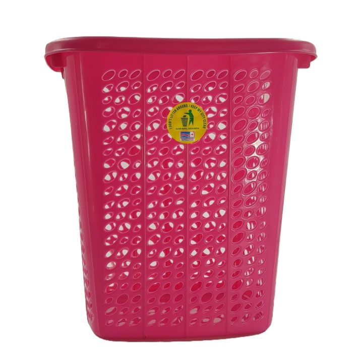 Bagmati Pink Net Design Medium Plastic Dustbin | Daraz.com.np