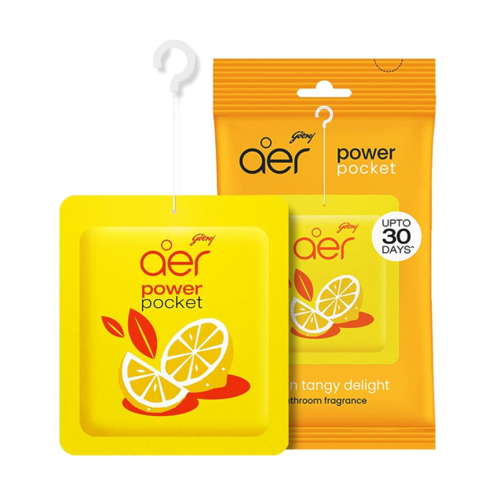 Godrej aer Power Pocket | Bathroom freshener Lemon tangy delight (10 gm ...