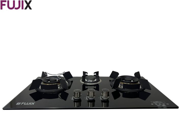 Fujix 3 Burner Gas Hob Battery Automatic Ignition (HSG_2346) Black ...