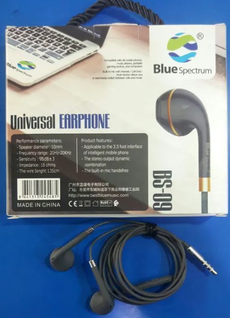 Blue Spectrum Stereo Universal Earphone BS-09 | Daraz.com.np