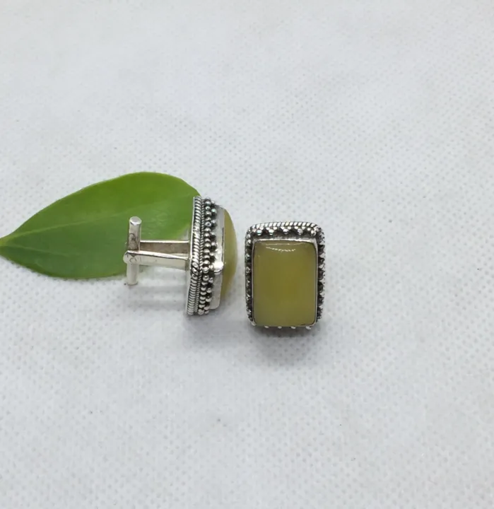 Pure Silver Coflin Button With Natural Amber Unisex / 13.3 Gram | Daraz ...