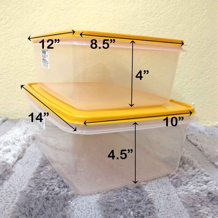 Multipurpose Plastic Storage Container Set Of 2 – Large Capacity ...