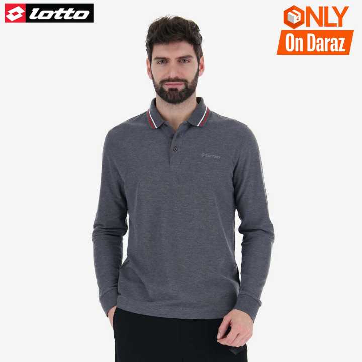 Lotto Grey Color Polo Classica LS Mel PQ T-Shirt For Men 211808_7KJ ...