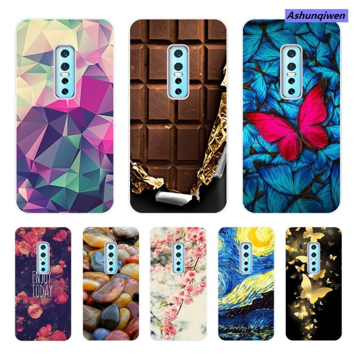 Ashunqiwen For Vivo V17 Neo Case Phone Cover Soft Silicone Printing ...