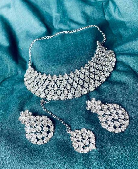 Adjustable Length Fancy Choker And Harr Set For Ladies And Women ...