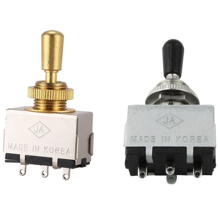 1x Metal Electric Guitar 3 Way Box Toggle Switch & 2x Box Style Les ...
