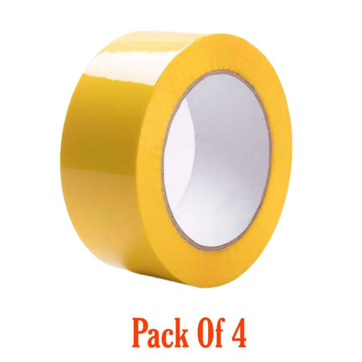 Yellow Transparent Cartoon Packing Tape 300GM - Pack Of 4 | Daraz.com.np