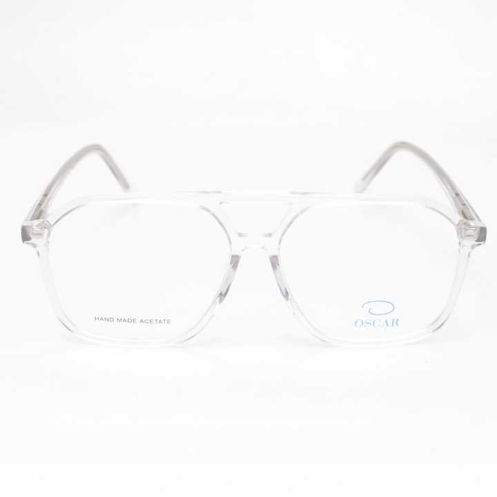 Transparent Square Shape Double Bar Frame Blue Double Cotted Glass For ...