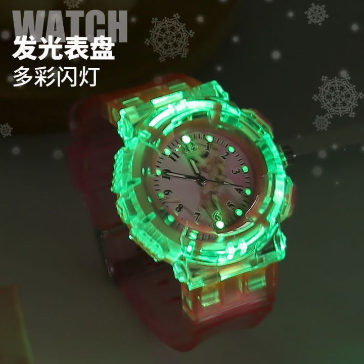 Princess Elsa Children's Watch Electronic Luminous Cartoon Kindergarten ...