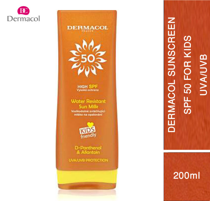 Dermacol Sun Water Resistant Sunscreen Lotion for Kids SPF 50 - 200 ml ...