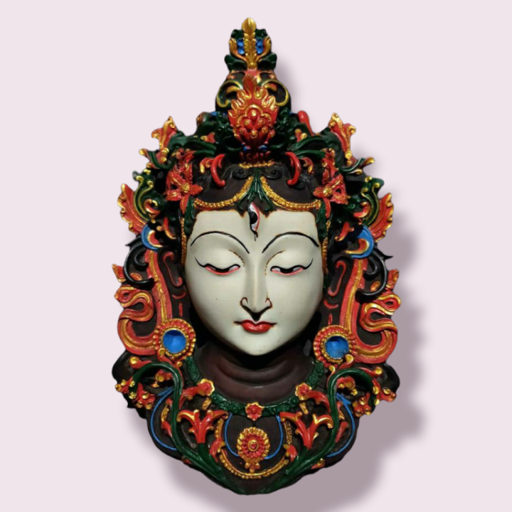 Tibetan Healing Green Tara Face Wall Hanging Resin Statue Nepal for ...
