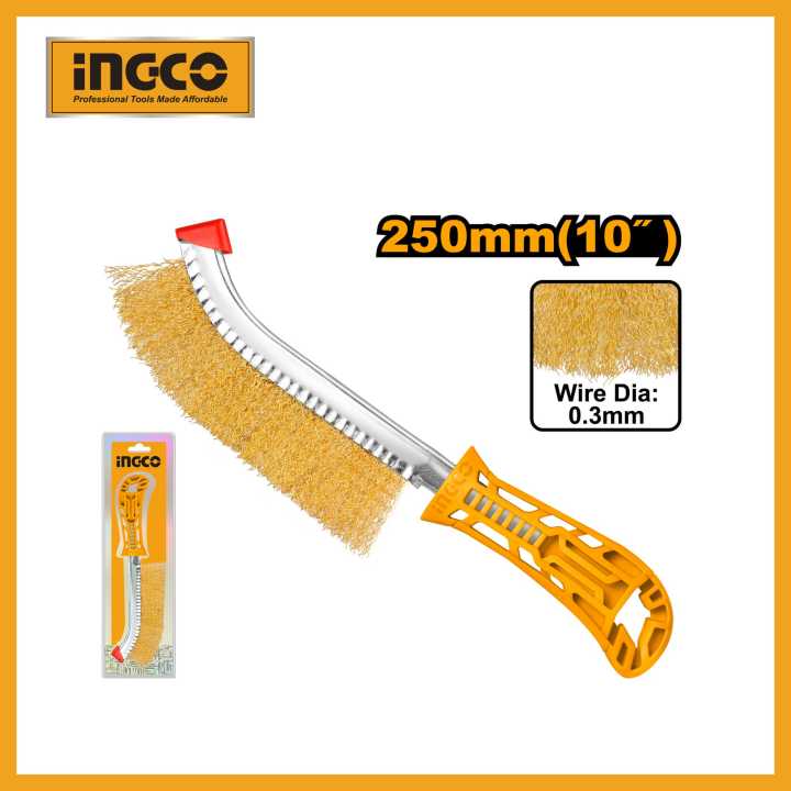 INGCO 250mm Wire Brusher For Steel, Cast steel, Soft wood, Hard Wood ...