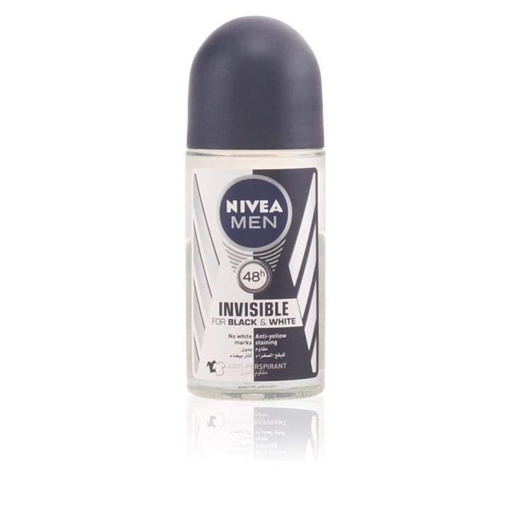 82245 Nivea Men Black & White Invisible Deodorant Roll-on,50ml | Daraz ...
