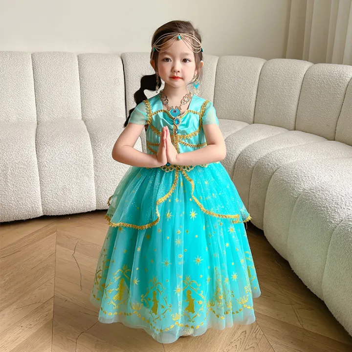 European and American Halloween Girls Dresses Aladdin's Magic Lamp ...