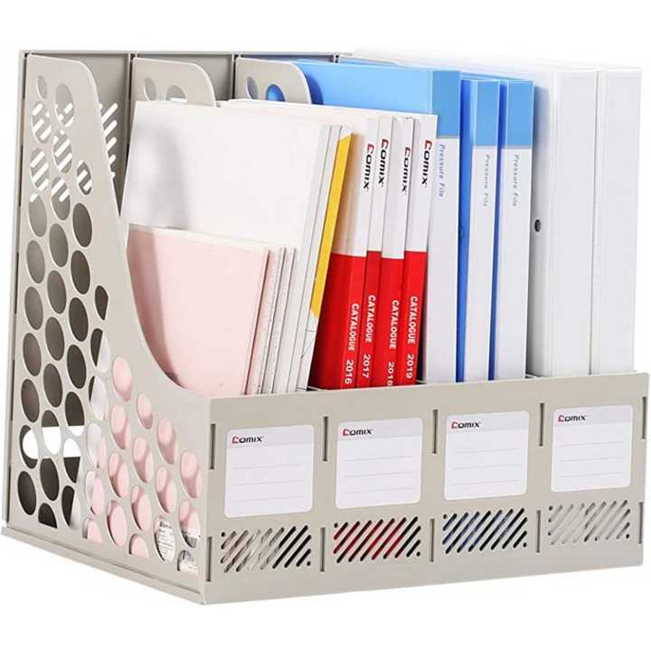Comix Magazine File Holder Sturdy Plastic Desk Organizers and Storage ...