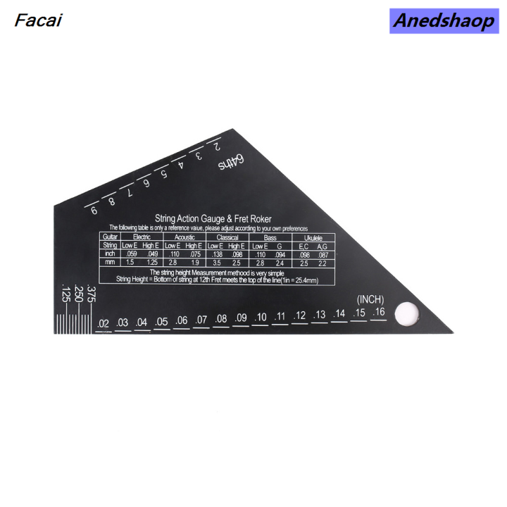 Facai Guitar String Action Gauge Black Triangle Electric Guitar ...