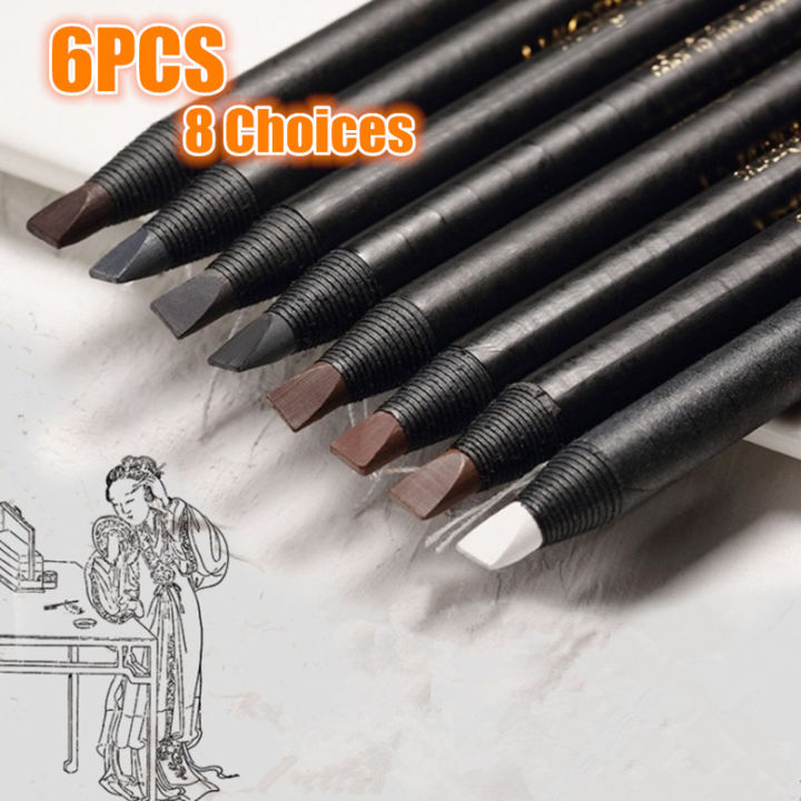 6pcs Peeling Eyebrow Pencil eyeshadow White Long-Lasting Tattoo ...