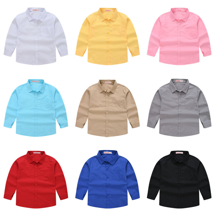 European and American children's shirts, spring and autumn new men's ...