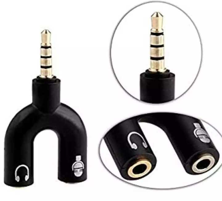 Y Shape Splitter Converter Adaptor- Assorted Color | Daraz.com.np