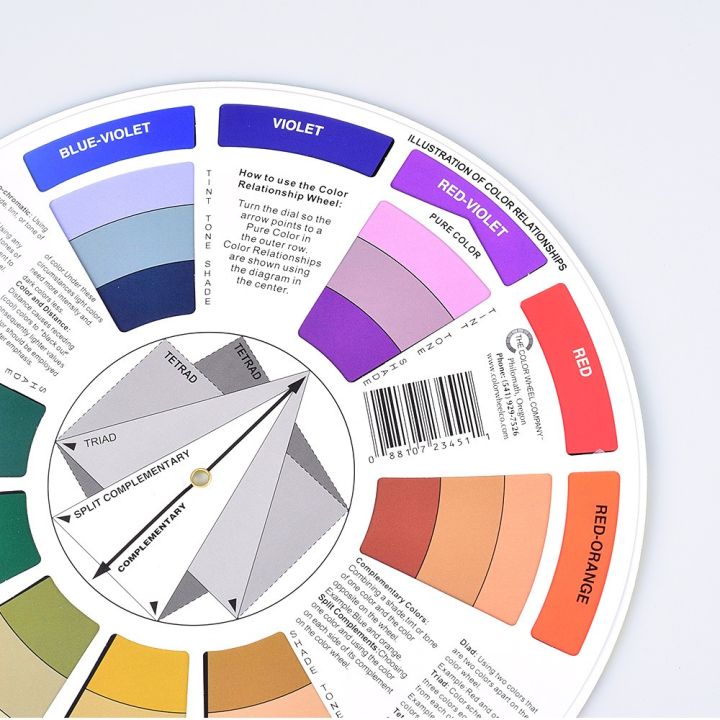 Round Pocket Guide 14cm Color Wheel Card Color Basic Color Spectrum ...