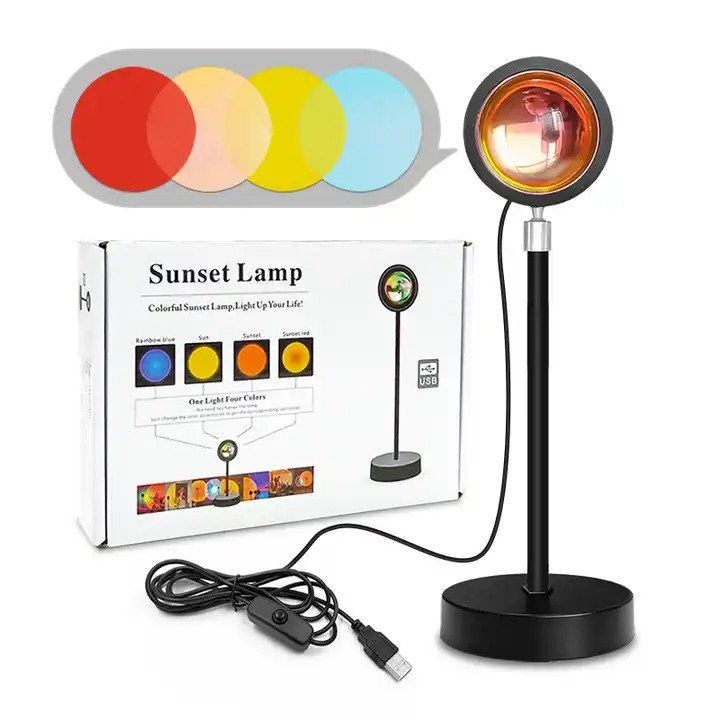 USB Sunset Lamp Projector Mood Light Bedroom Home Decor Bar | Daraz.com.np