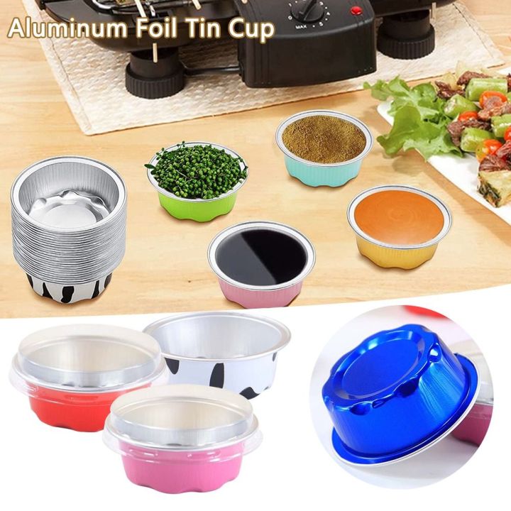 10PCS Pastry Tools Heat Resistant Tinfoil Box Tray Tinfoil Cups Mini ...