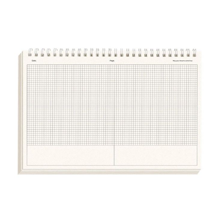 Practical Thicken Paper Coil Notebook Grid/Horizontal Lines Partition ...
