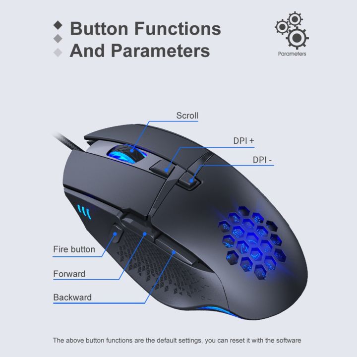 Imice T90 8 key 7200DPI USB Wired Gaming Luminious Gaming Mouse | Daraz ...