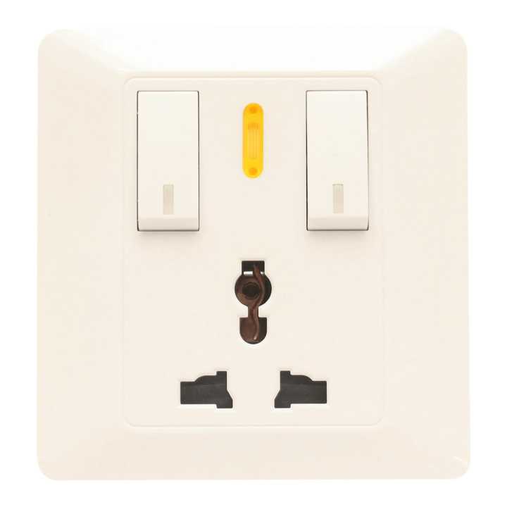 White Plastic 2 Plus Socket | Daraz.com.np
