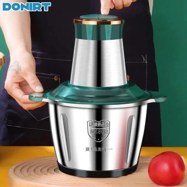 Stainless Steel 2L Capacity Electric Chopper Meat Grinder Multifunctional Household Food ...