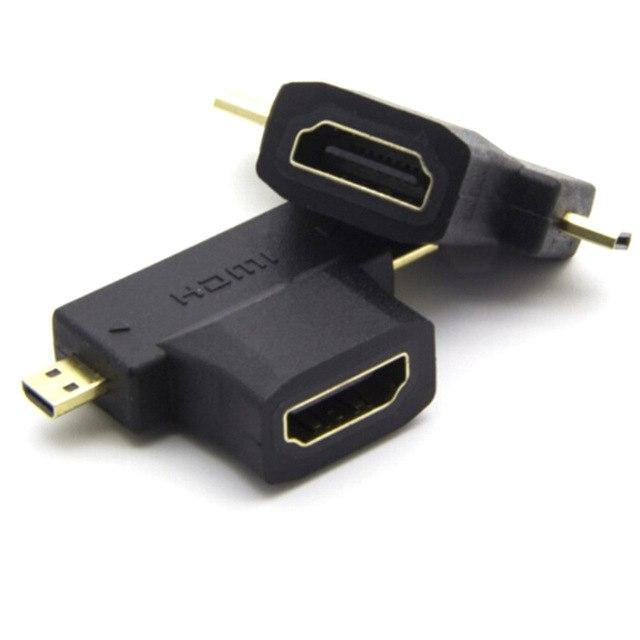 3 In 1 Hdmi Female To Mini Hdmi Male + Micro Hdmi Male Adapter | Daraz ...