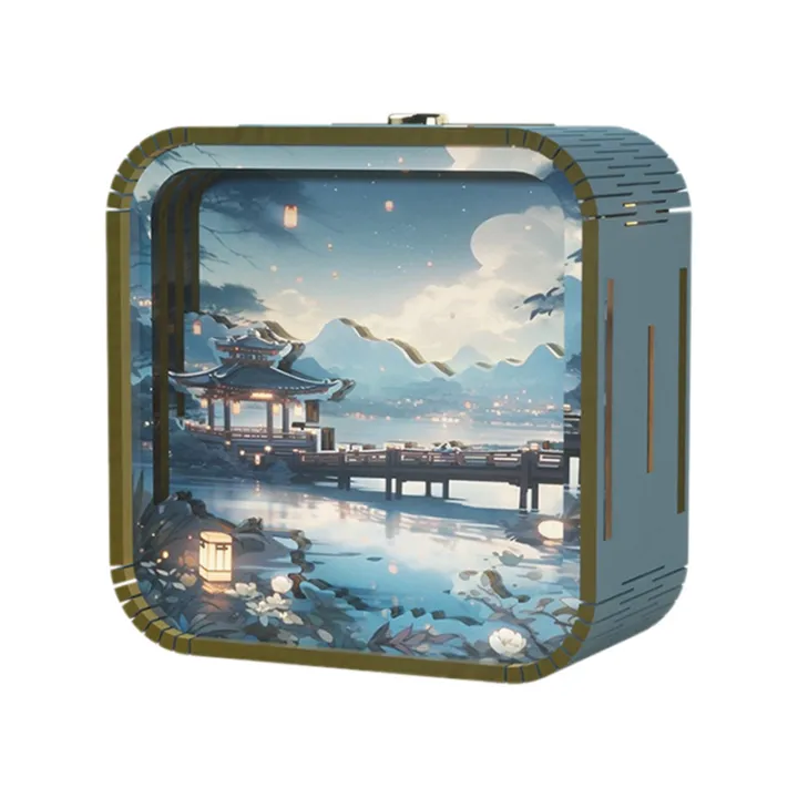 Hand Touch Cartoon DIY Wooden Stereo Atmosphere Lights Graduation ...