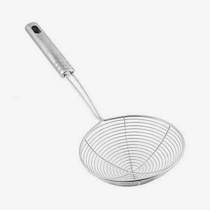 Puri Strainer, Stainless Steel Deep Fry Jhara Mesh Laddle Jharni Wire ...