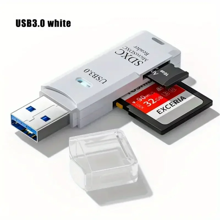 Robust 2-in-1 USB 3.0 2.0 Micro SD Card Reader High Speed Data ...