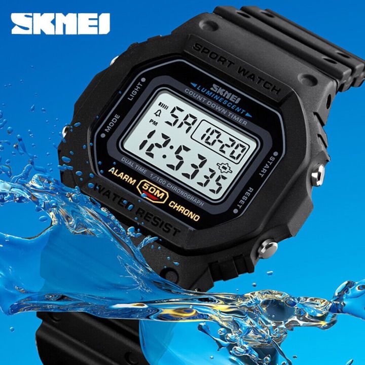 SKMEI 1628 Fashion Sports Countdown Military Digital Watch For Unisex ...