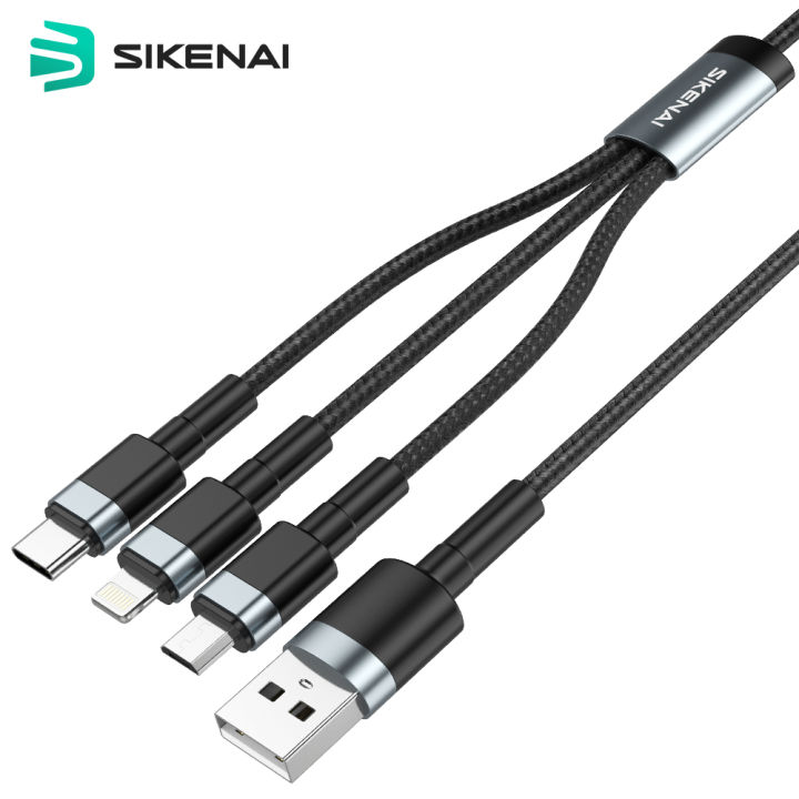 Sikenai VO-05 3A Metal Weaving Multi Charging Cable | Daraz.com.np