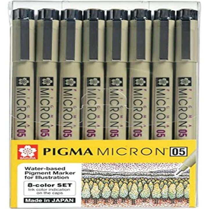 Sakura Pigma Micron 05, 8-Colour Set | Daraz.com.np