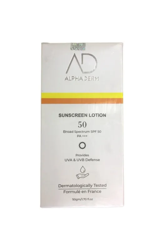 Alphaderm Sunscreen Lotion, SPF 50+++, 50gm | Daraz.com.np