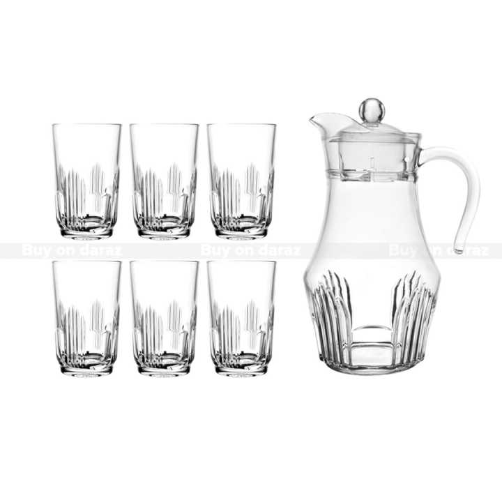 Luminarc L4985 Arcopal Lancier+Victoria Drink Set - 7P Set | Daraz.com.np