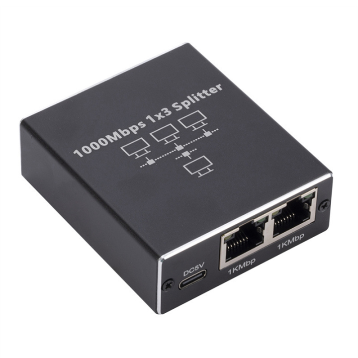 (GGBR) 1000Mbps 1 to 3 Gigabit Ethernet Adapter RJ45 Splitter Lan ...
