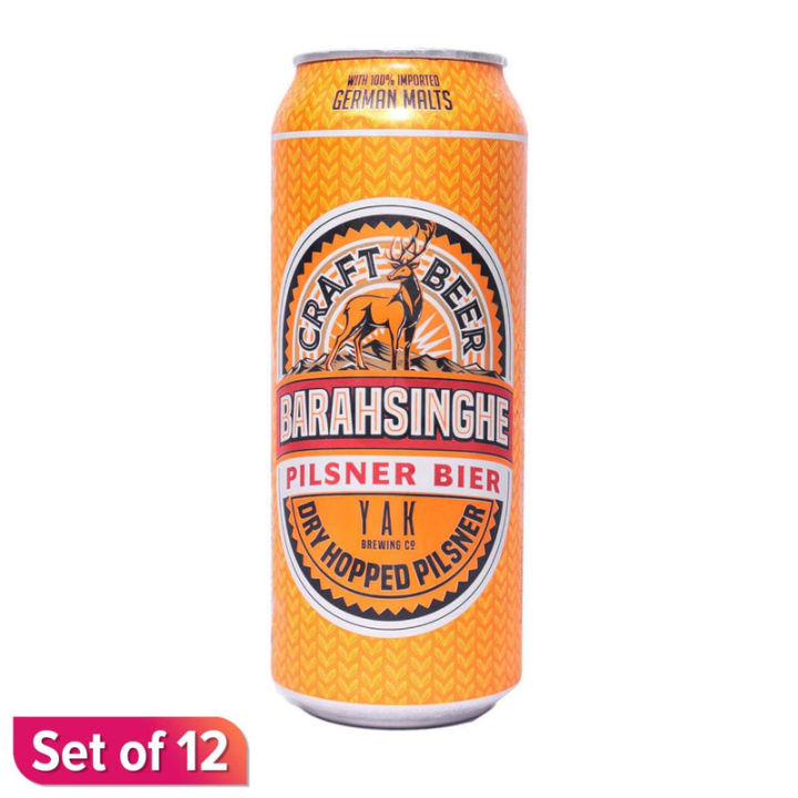 Barahsinghe Pilsner Can Beer, 500ml, 12 Piece | Daraz.com.np