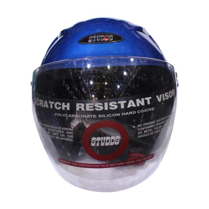 Studds Shiny Blue Color Half Helmet | Daraz.com.np