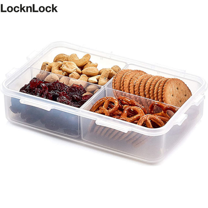 LocknLock Square Airtight Short Container With Divider 1.6L | Daraz.com.np