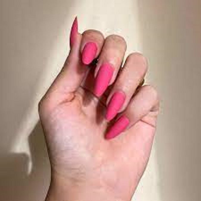 24 Pieces Almond Shape Fake Nails With 12 Nail Tape. | Daraz.com.np