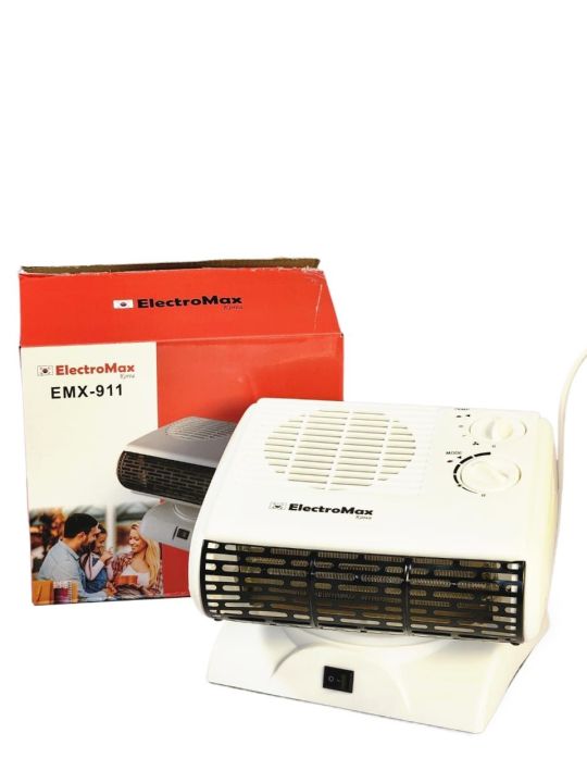 ElectroMax EMX-911 Fan Heater | 2 Heat Modes | Adjustable Thermostat ...