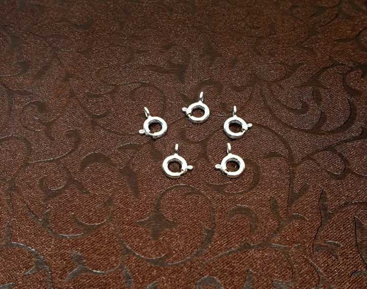 Pure Silver Round Lock Claw Spring Clasps Hooks For Unisex | Daraz.com.np