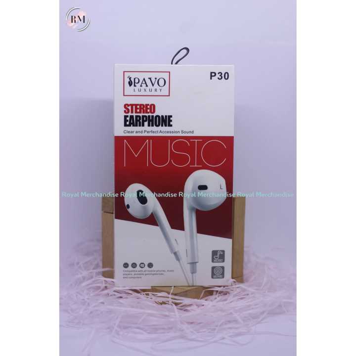 Pavo Luxury Pe Series Best Budget Stereo Earphone / Earbuds | Daraz.com.np