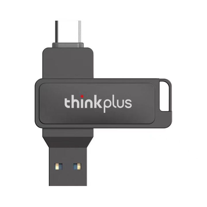 Lenovo thinkplus MU233 256GB USB3.2+Type-C Dual-port U Disk Rotatable ...