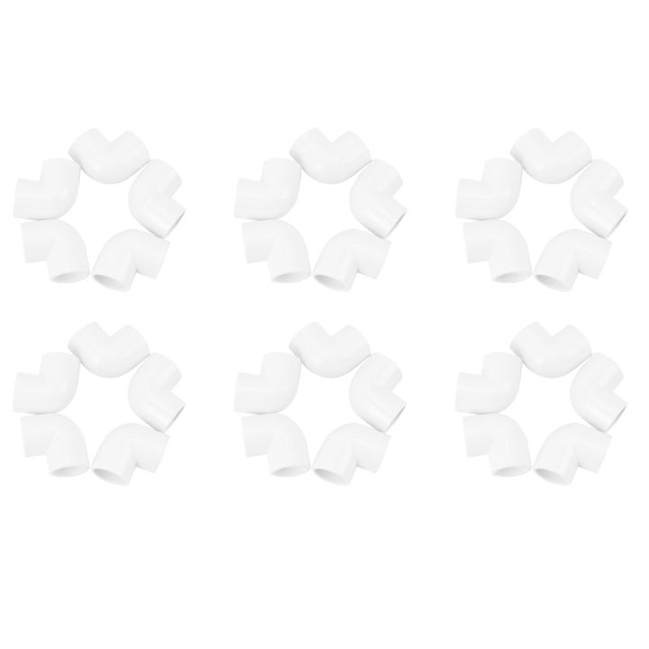 30 Pieces 20mm Dia 90 Angle Degree Elbow PVC Pipe Fittings Adapter ...