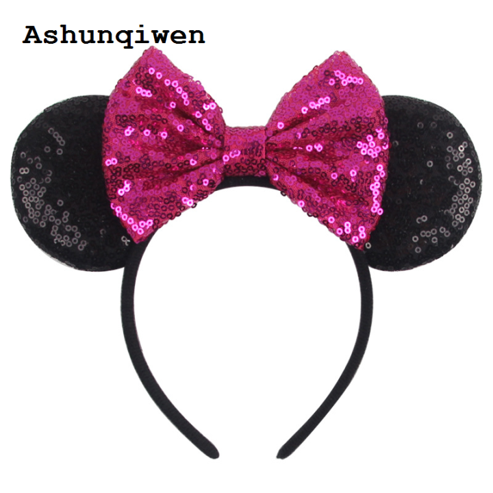 Ashunqiwen New style Amusement park glitter bow headband, sweet ...